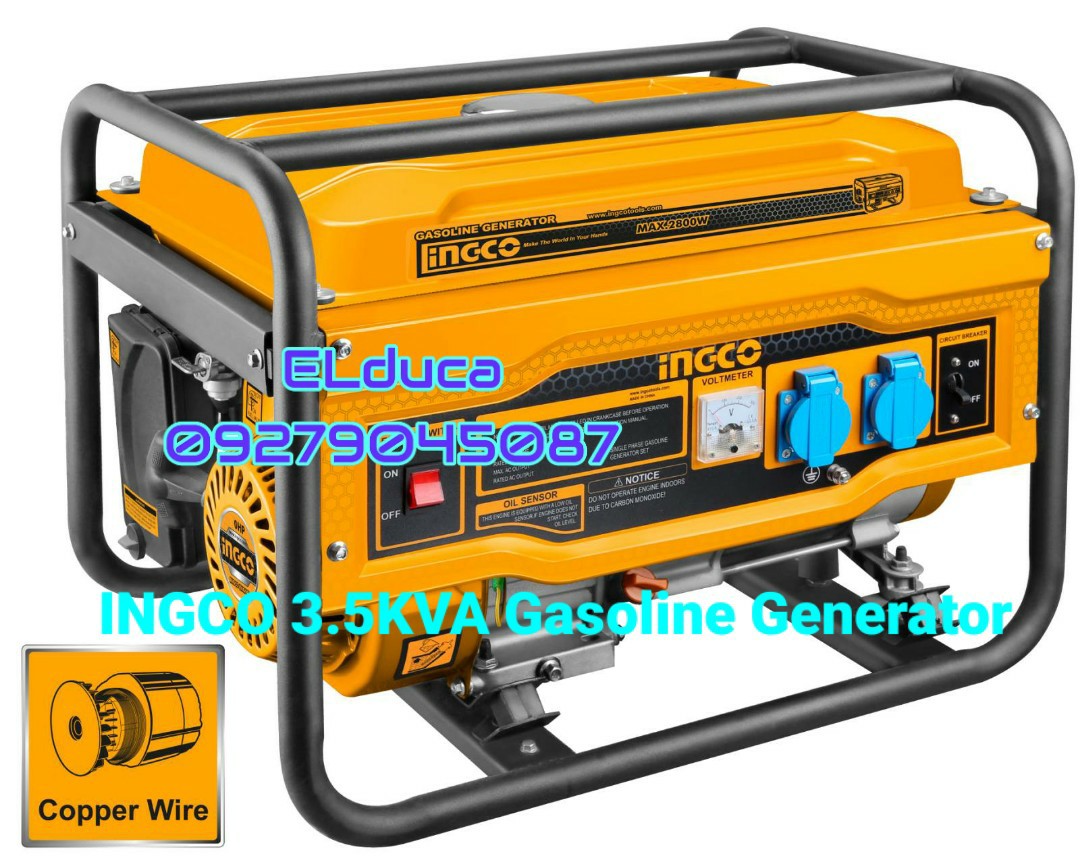 INGCO GE35005-5P 3.5kva Portable Gasoline Generator Set, Commercial ...