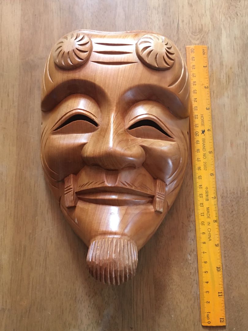 Japanese Wooden Mask, Hobbies & Toys, Memorabilia & Collectibles ...