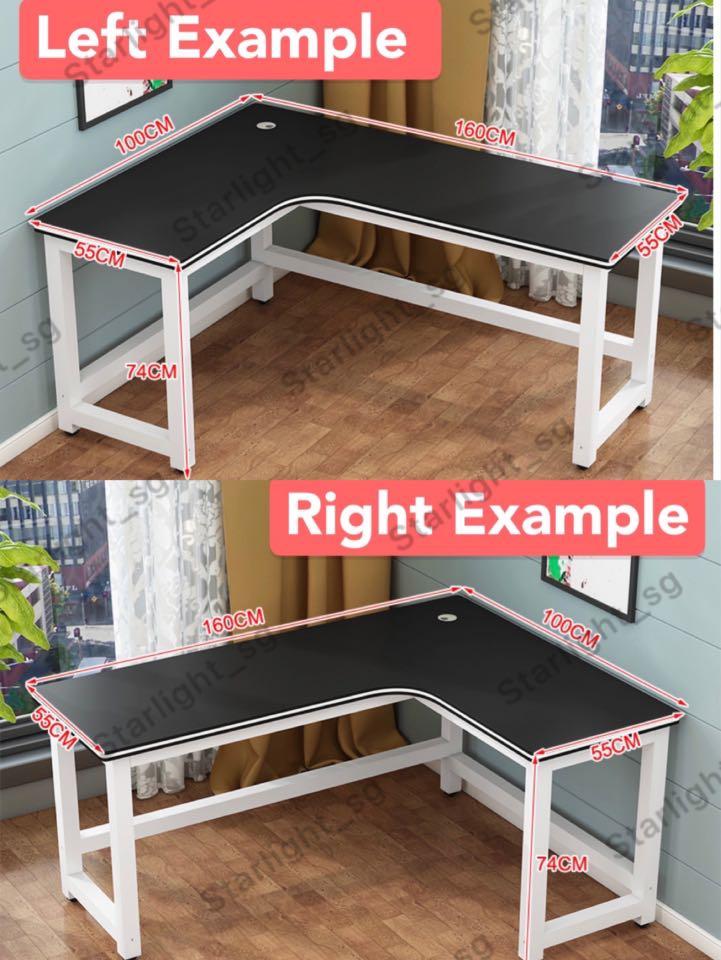 L Shape Study Table Office Table Computer Table, Furniture & Home ...