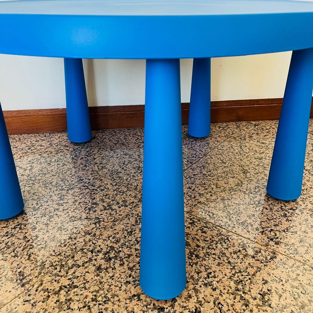 Ikea MAMMUT Kids Children's table, in/outdoor blue85 cm, Babies & Kids ...