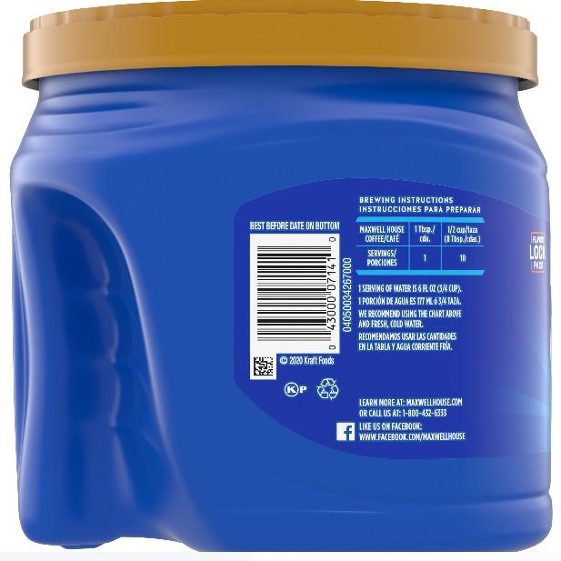 Maxwell House Intense Bold Dark Roast Ground Coffee, 26.7 oz or 757 g ...