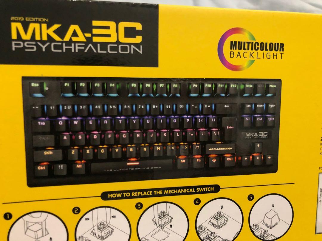 MKA-3C Psychfalcon Mechanical Gaming Keyboard, Computers & Tech, Parts ...