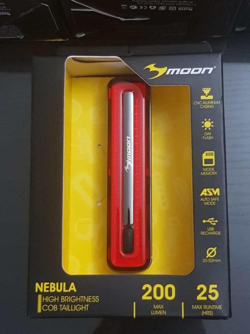 Moon Nebula USB Rear Light, 200 lumen max!, Sports Equipment, Bicycles ...