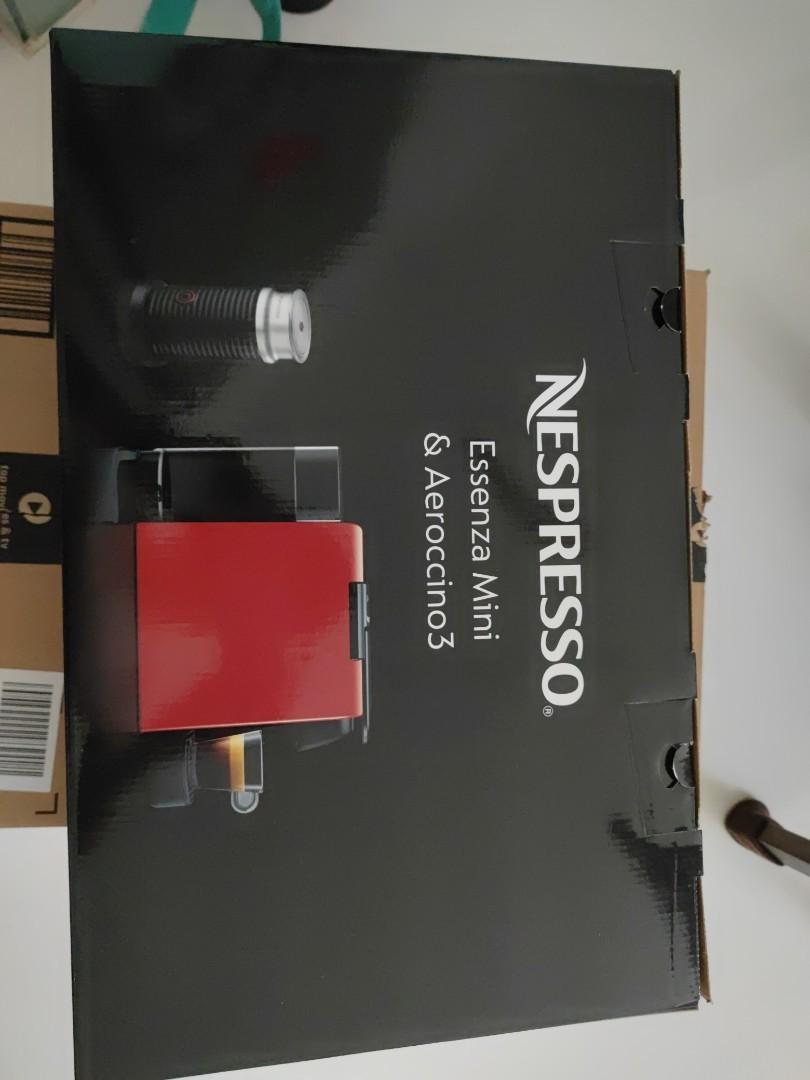 Nespresso Essenza Mini Coffee Machine, Silver & Aeroccino Milk Frother ...