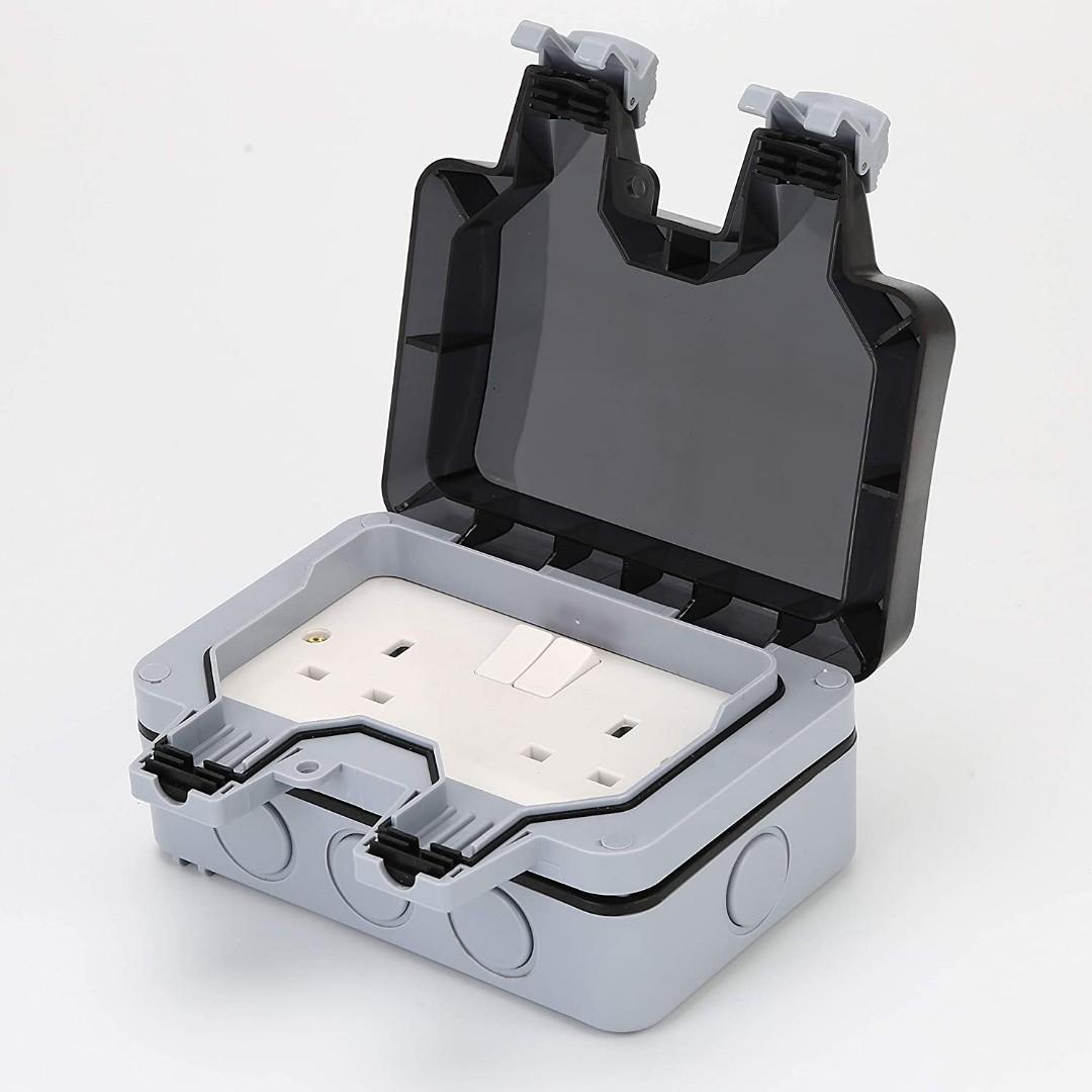 Outdoor Sockets Weatherproof Double Socket, Wall Electrical Outlets ... Outdoor Sockets Weatherproof Double Socket, Wall Electrical Outlets ...