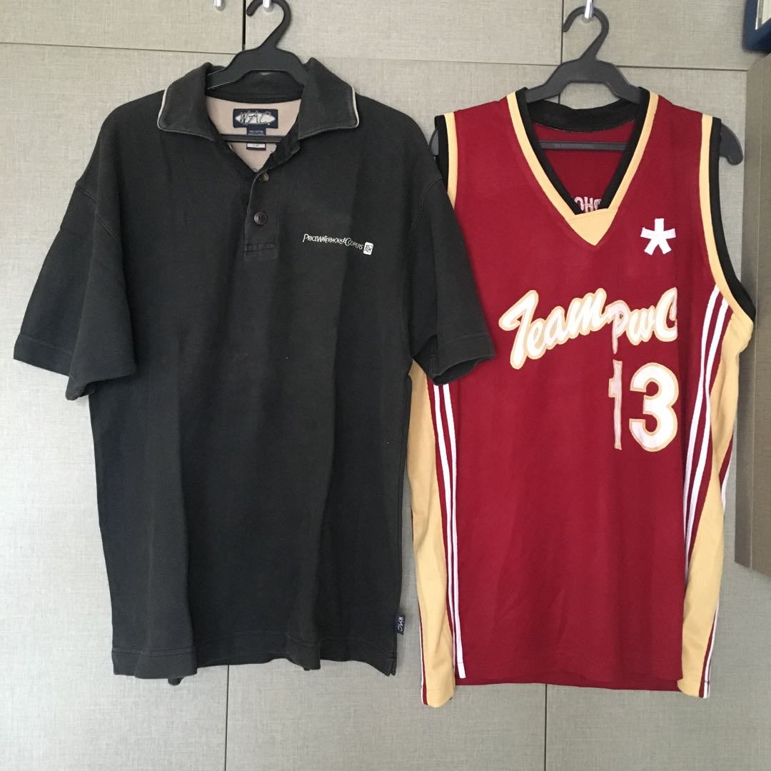 PwC/PricewaterhouseCoopers Vintage Polo Shirt and Basketball Jersey set ...