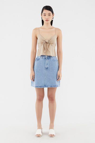 Raquel Front-Knot Top, Women's Fashion, Tops, Sleeveless on Carousell