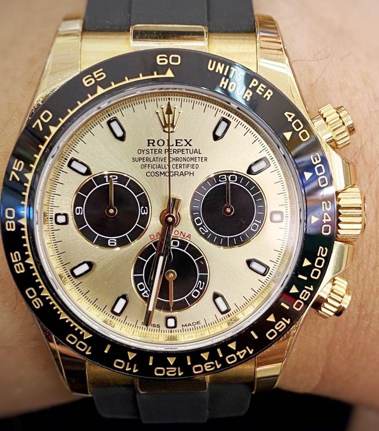 Rolex 116518ln Yu Wen Le dial oyster flex, Luxury, Watches on Carousell