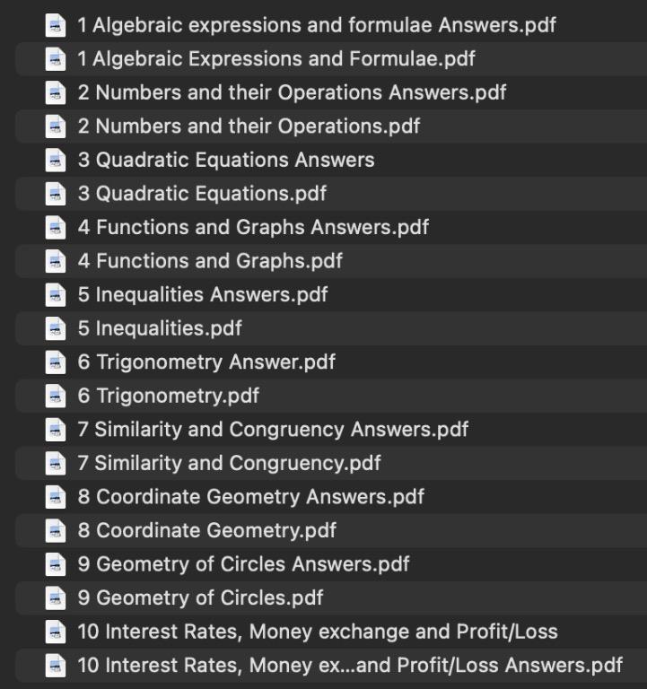 Sec 3 math (Elementary) Topical Notes + Worksheets + Exam questions ...