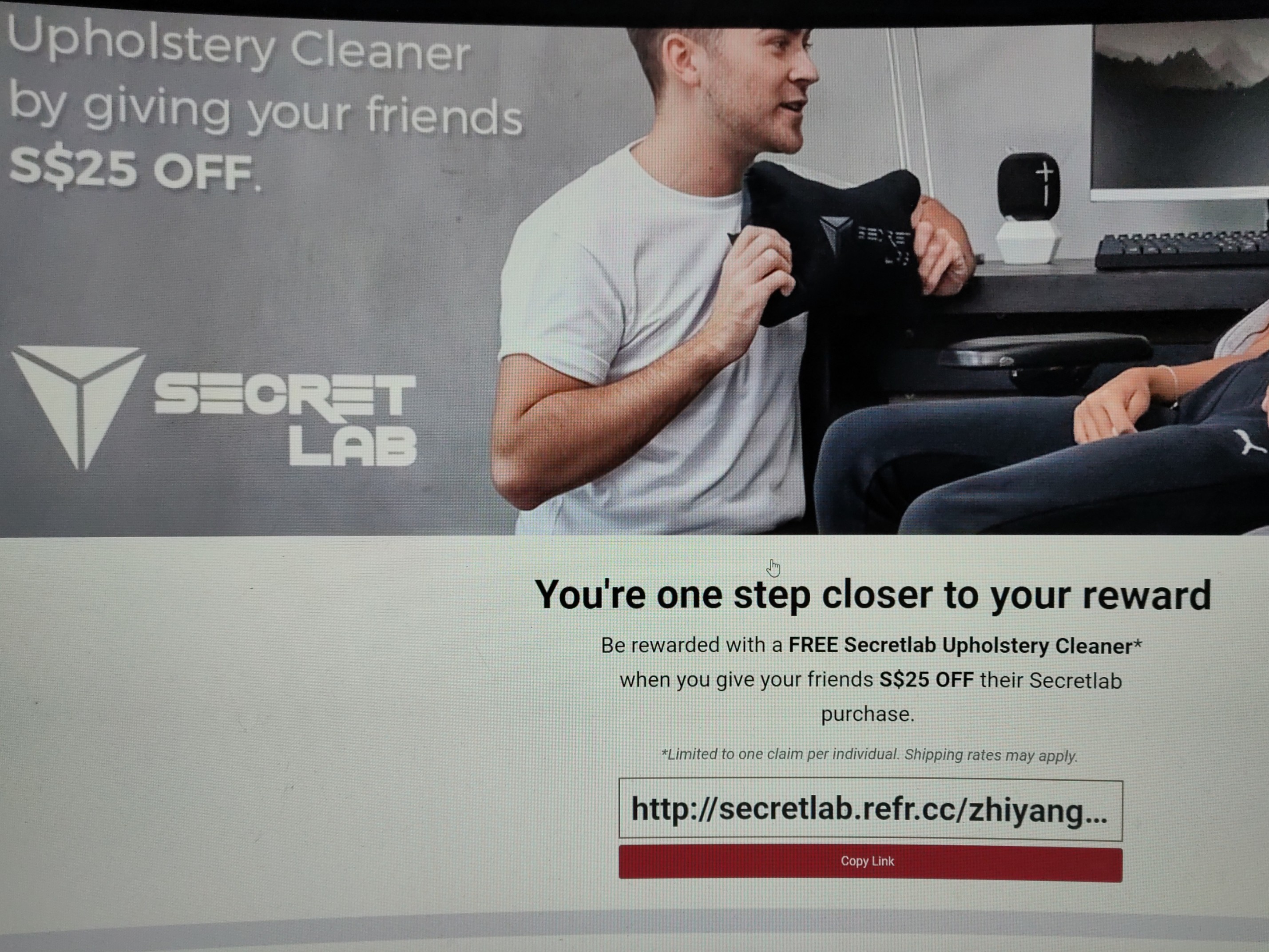 Secret lab referral code ( left 1 referral code), Furniture & Home ...