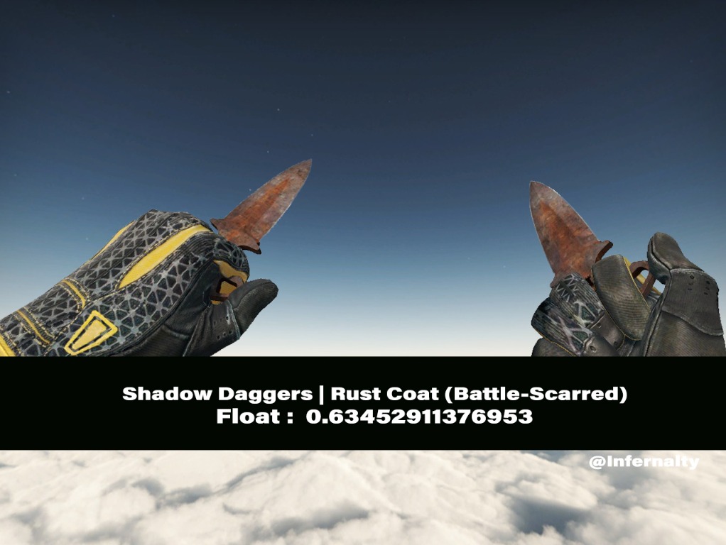 Shadow Daggers Rust Coat BS CSGO SKINS KNIVES, Video Gaming, Gaming ...