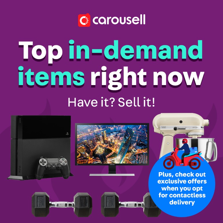 These items are in-demand right now!, Announcements on Carousell