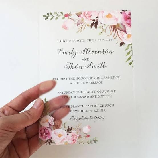 Transparent Wedding Invitations, Everything Else, Others on Carousell