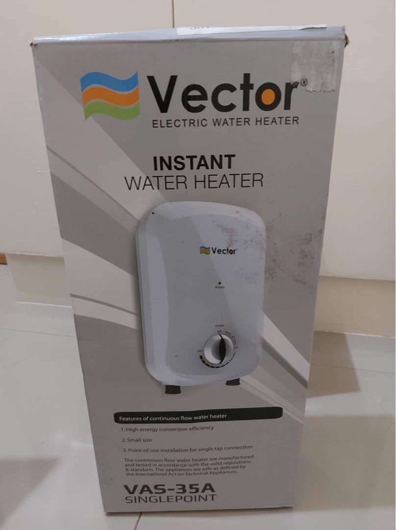 VECTOR Electric Water Heater (Instant Water Heater) VAS-35 3.5kw, TV ...
