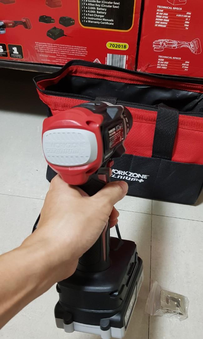 Workzone 20v cordless brushless hammer drill driver, Commercial ...