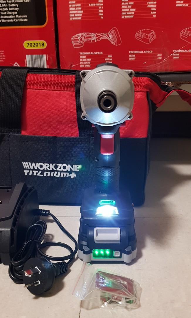 Workzone 20v cordless brushless impact driver, Commercial & Industrial ...