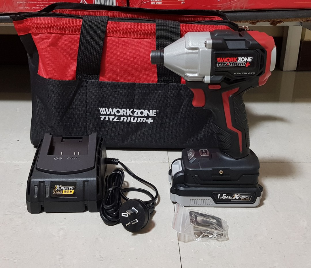 Workzone 20v cordless brushless impact driver, Commercial & Industrial ...