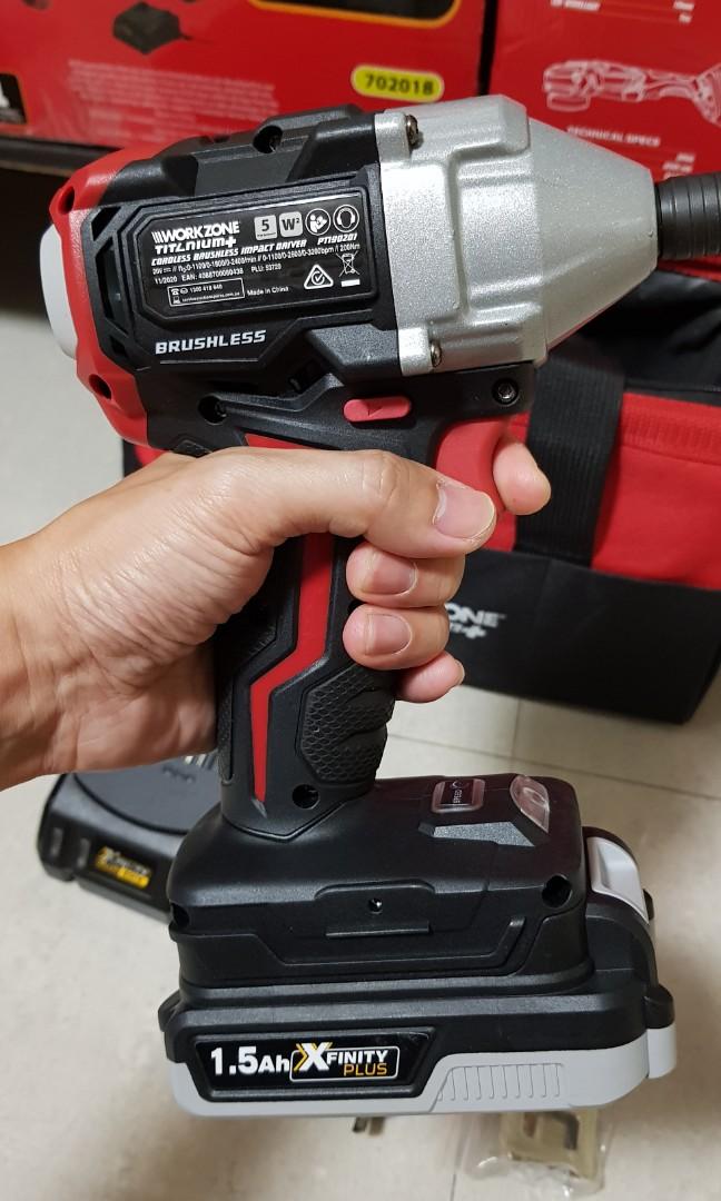 Workzone 20v cordless brushless impact driver, Commercial & Industrial ...