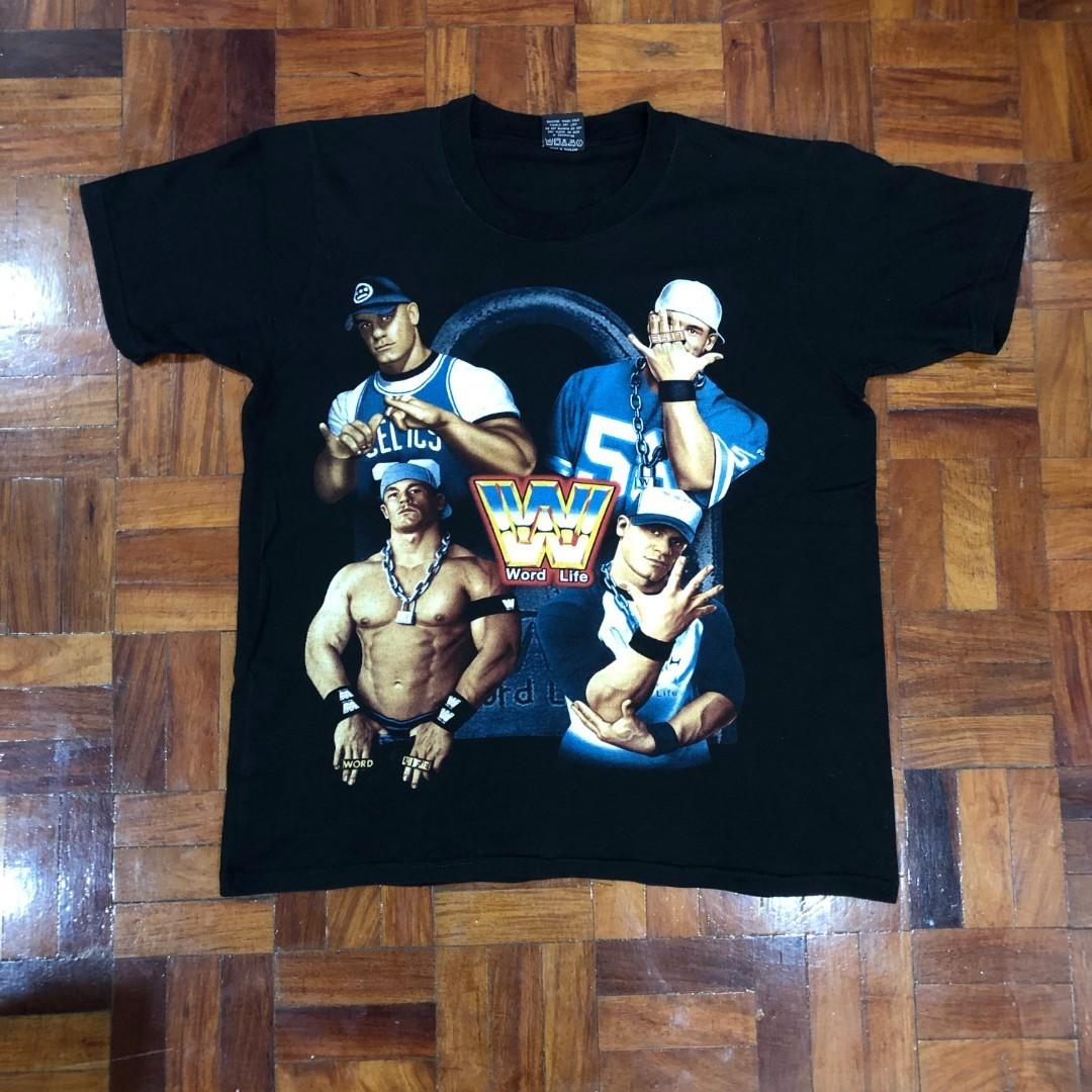 WWE WWF wrestling John Cena Bootleg Shirt, Men's Fashion, Tops & Sets ...