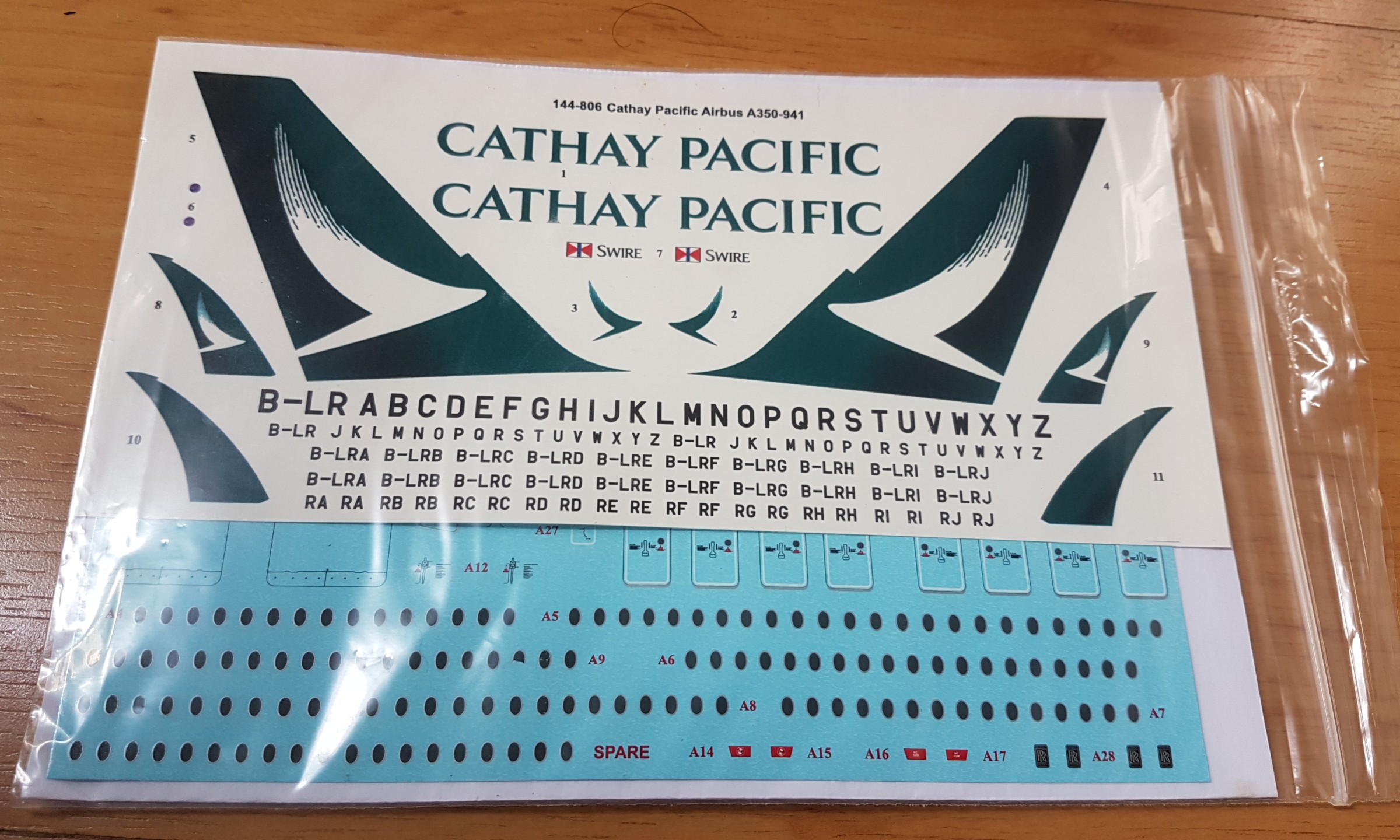 1/144 Cathay Pacific decals for A350-900, Hobbies & Toys, Toys & Games ...