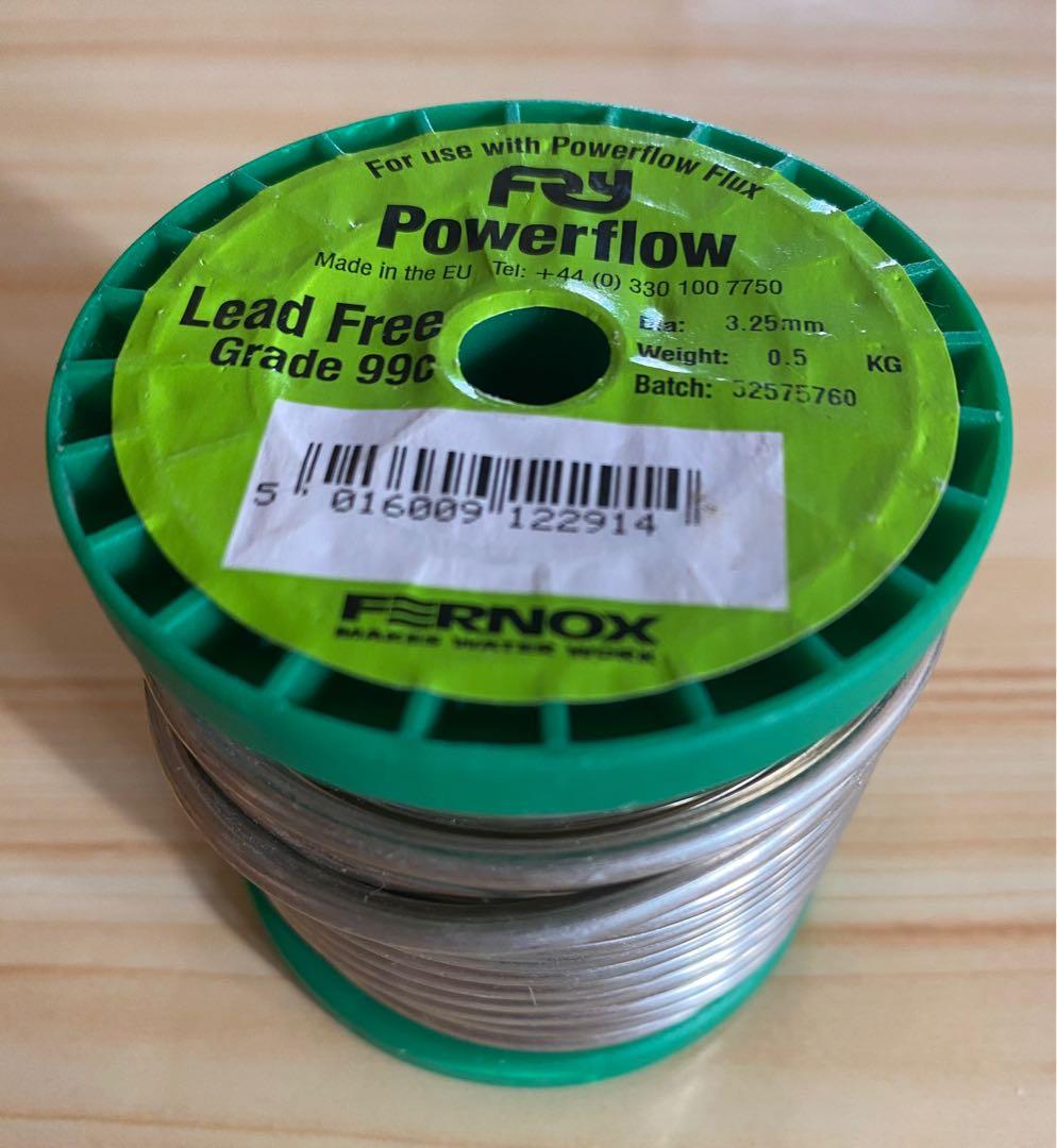 英國 FRY 無鉛錫綫/錫線 (焊接食水銅喉專用) POWERFLOW LEAD FREE SOLDER WIRE, 興趣及遊戲, 手作＆自家 ...