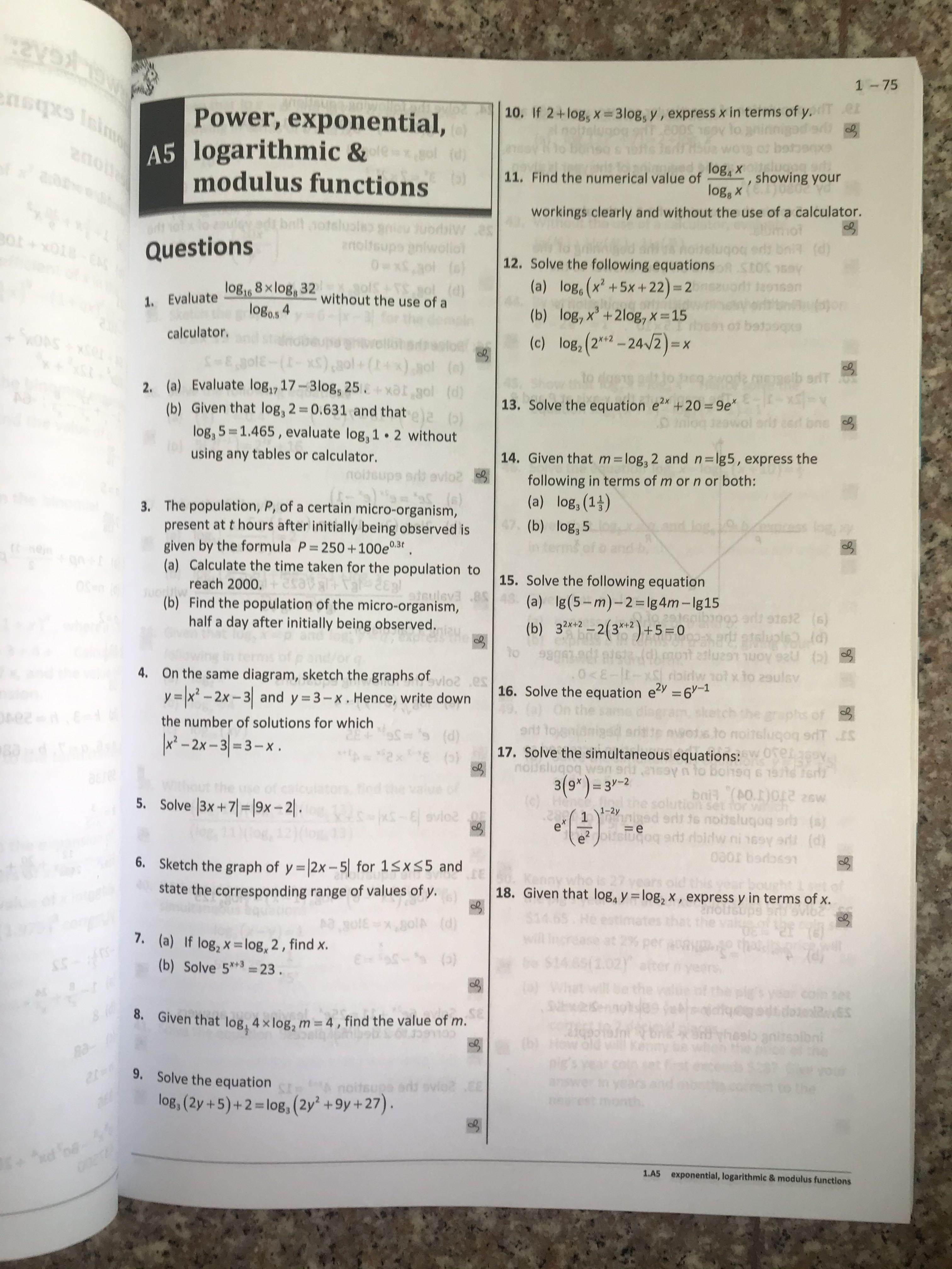 A Maths O Level challenging drill questions, Hobbies & Toys, Books ...