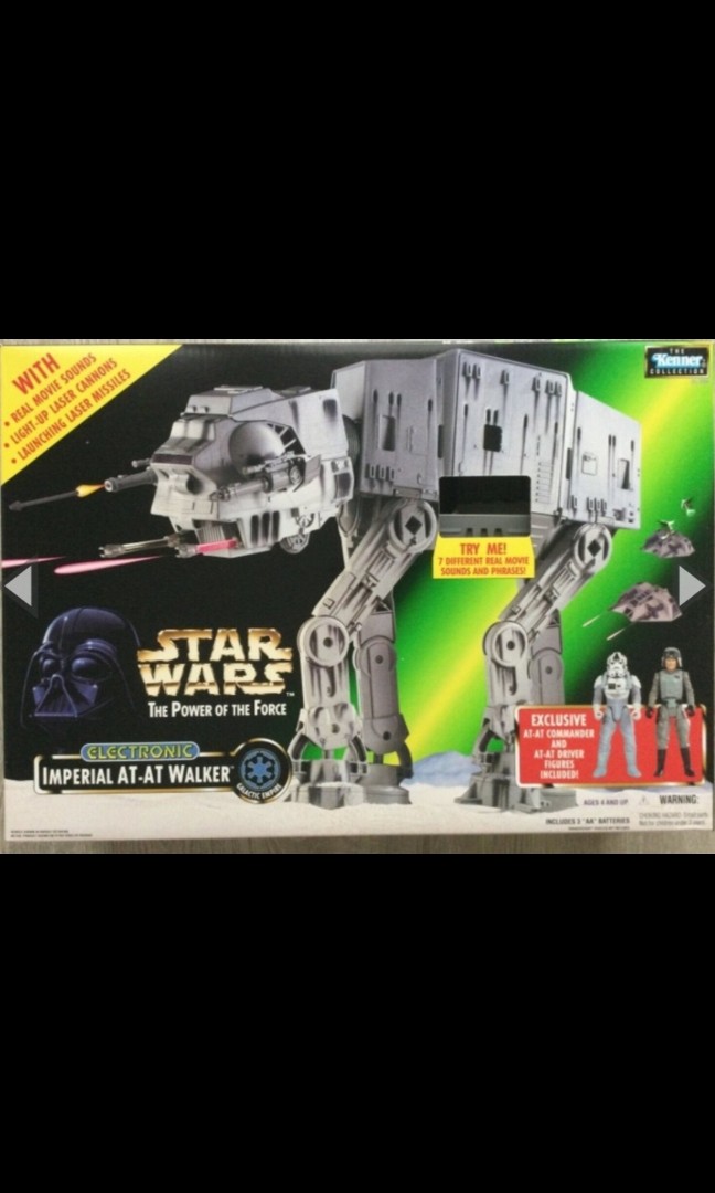 AT-AT Imperial Walker 1997 Star Wars POTF Power of the Force MIB ...