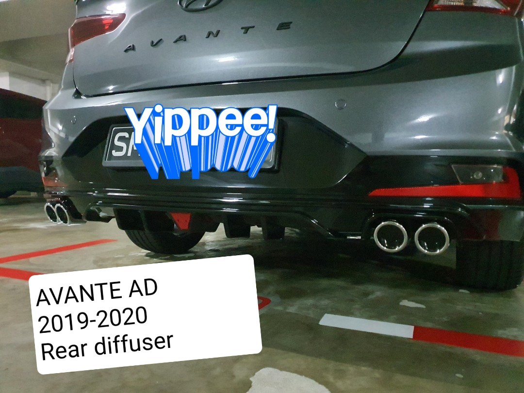 Avante AD 2019 2020 rear diffuser, Car Accessories, Accessories on ...