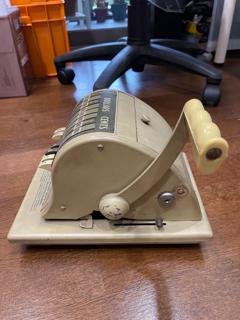 Cheque stamping machine, Hobbies & Toys, Memorabilia & Collectibles ...
