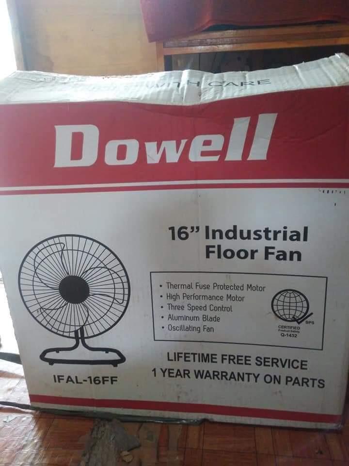 Dowell industrial floor fan metal blade 16 inches electric fan ...