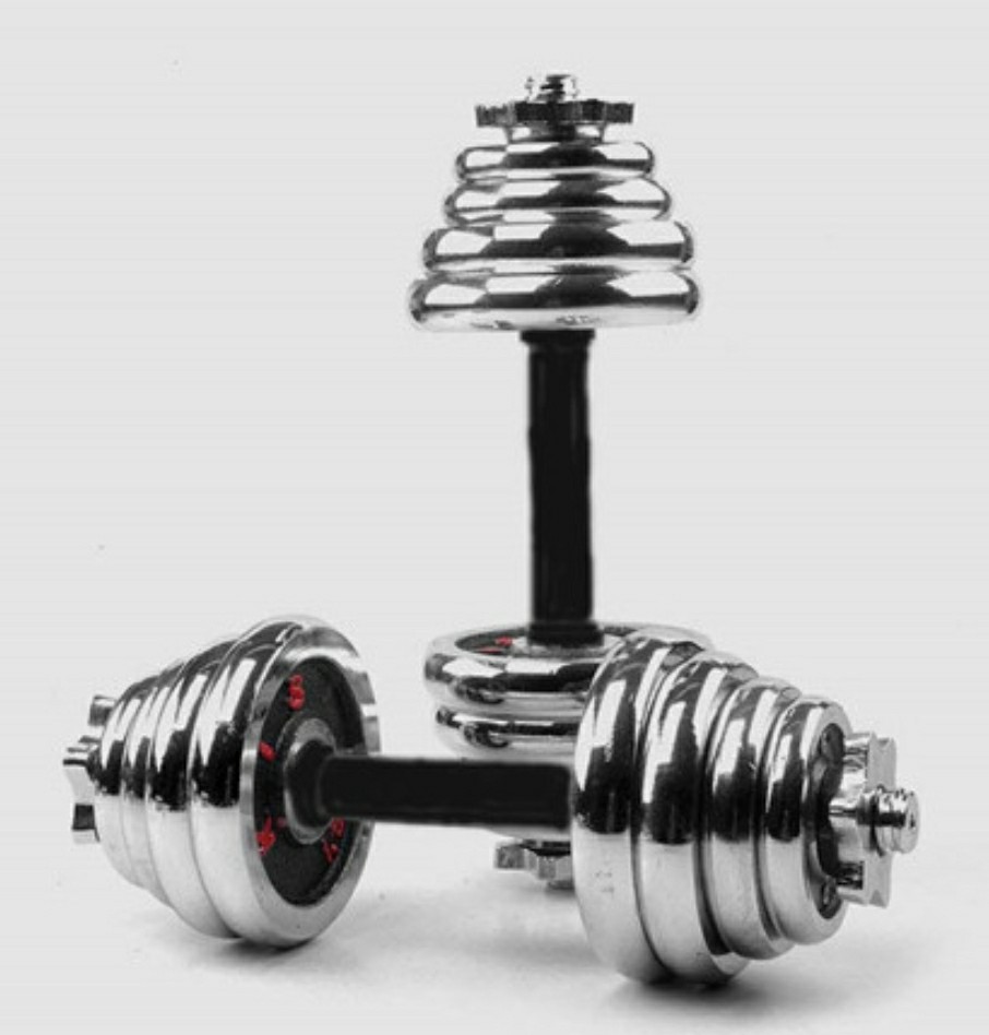 Dumbbell Chrome Sets 15kg 20kg 30kg 40kg Adjustable Dumbbells Yoga ...