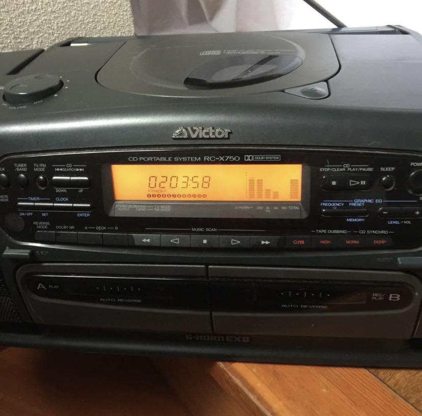 JVC radio cassette player G horn RC-X750 radio, CD,cassette(100V ...