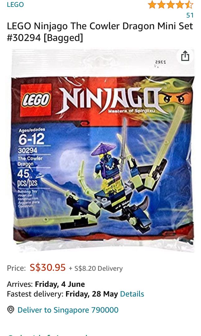 LEGO 30254 Ninjago Cowler Dragon, Hobbies & Toys, Toys & Games on Carousell