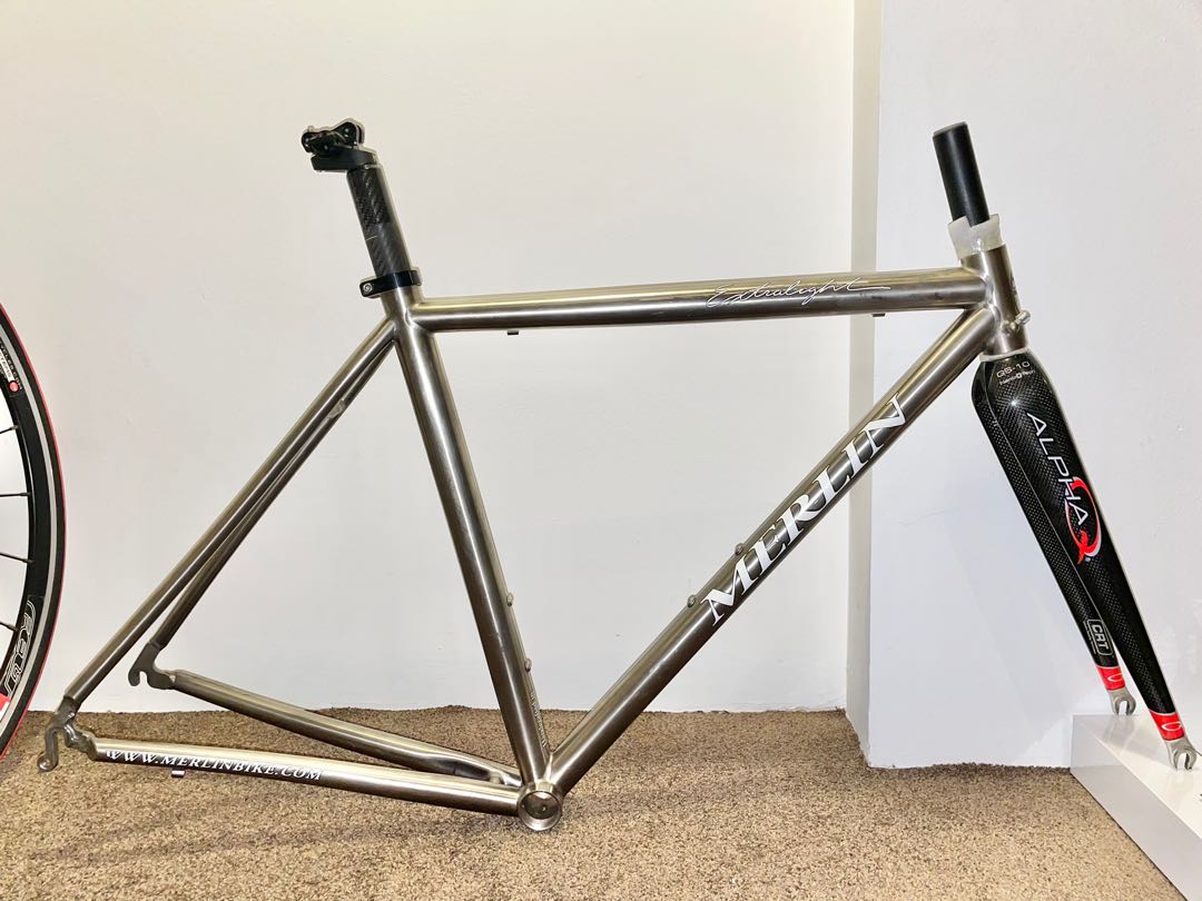 Merlin 2007 ExtraLight Titanium Bike 50cm with full carbon fork, Sports ...