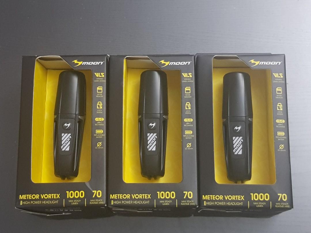 Moon Vortex 1000 Lumen USB Front Light, Sports Equipment, Bicycles ...