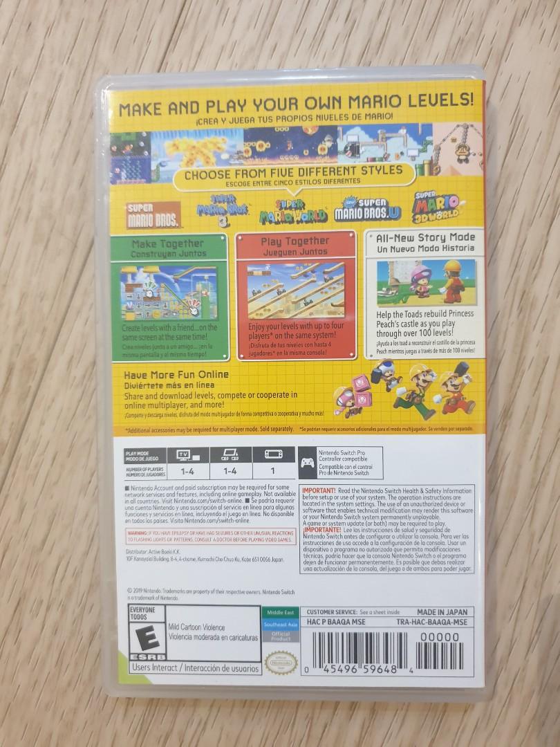 Nintendo Switch Super Mario Maker 2, Video Gaming, Video Games ...