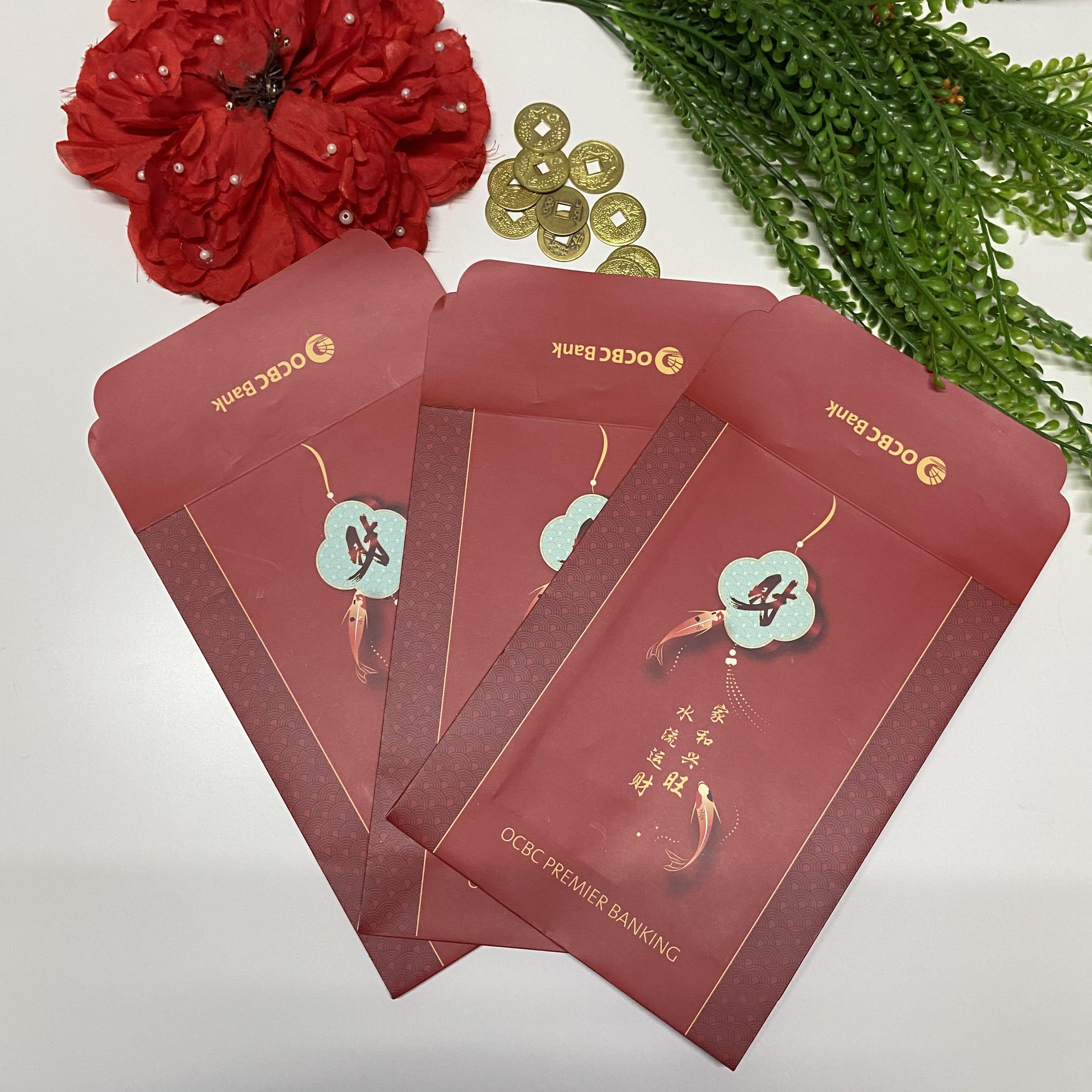 OCBC premier banking paper bag_ Red packet, Everything Else, Others on ...