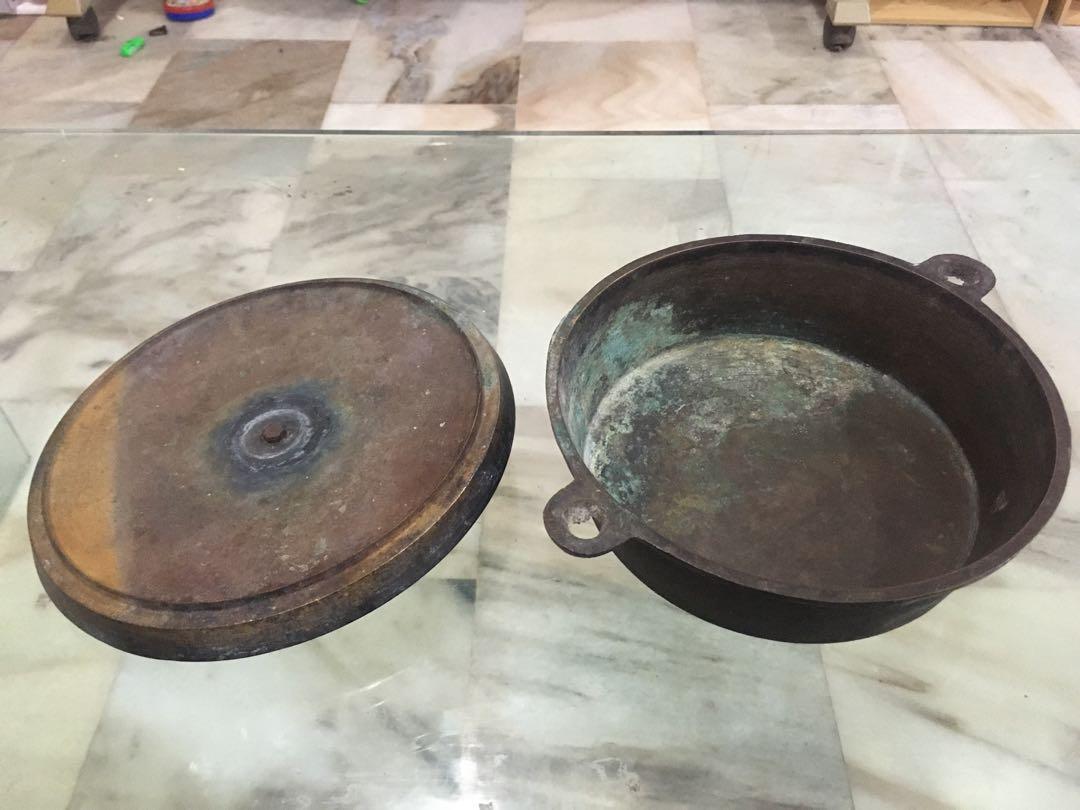 Periuk tembaga lama / vintage copper pot, Furniture & Home Living, Home ...