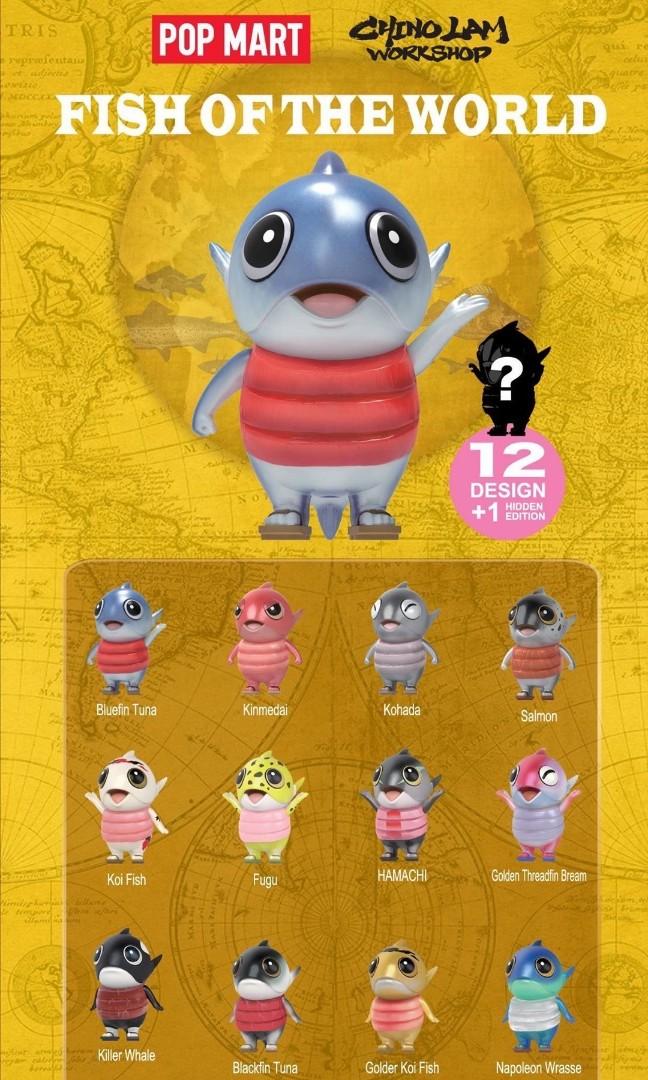 Popmart Fish of the World 豆芽水產 世界之魚 Chino Lam, 興趣及遊戲, 玩具 & 遊戲類 - Carousell