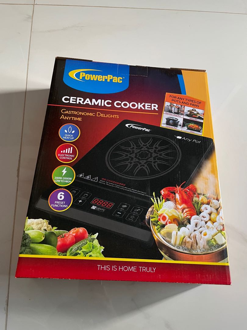 PowerPac ceramic cooker steamboat(any pot) 2000 watts, TV & Home ...