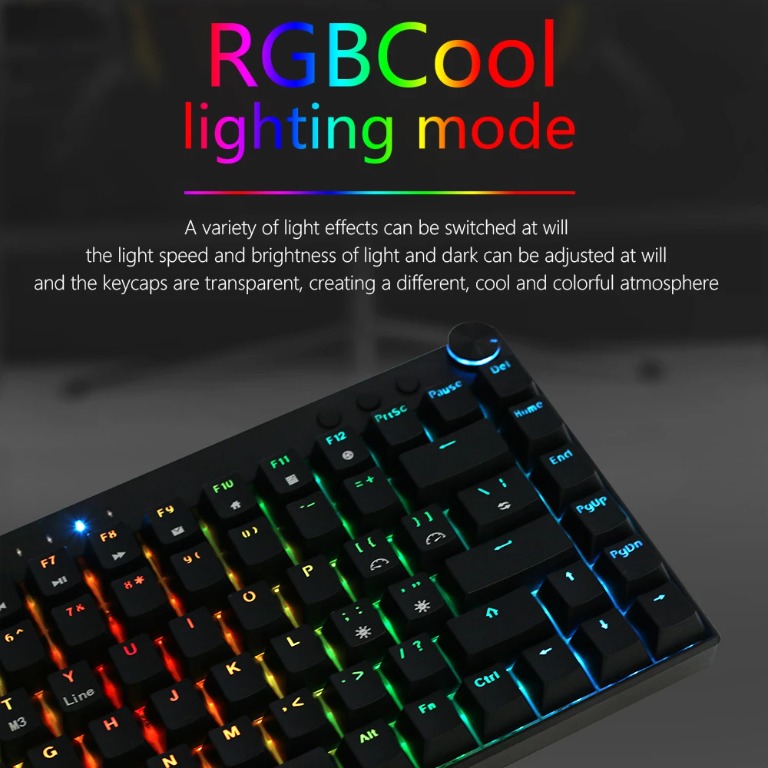 RGB Hot-Swappable 3 Modes 75% Mechanical Keyboard, Computers & Tech ...