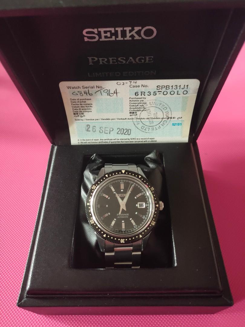 Seiko SARX073 Limited Edition Presage (0846/1964), Men's Fashion ...