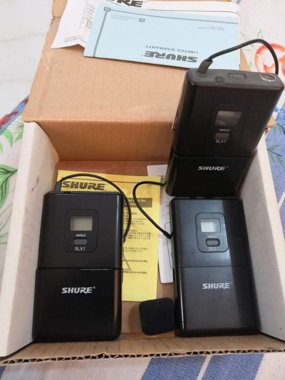 Shure slx1 wireless mic transmitter, Audio, Microphones on Carousell