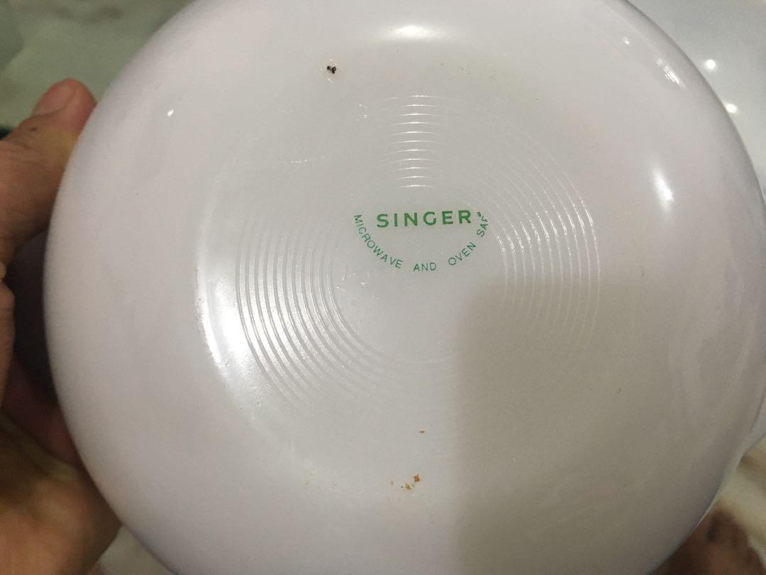 Singer casserole / mangkuk singer, Furniture & Home Living, Home Decor ...