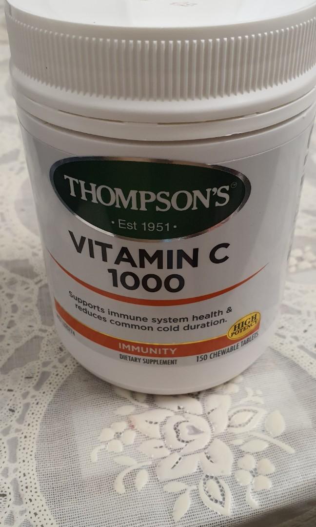 Thomson vitamin c 1000, Health & Nutrition, Health Supplements ...