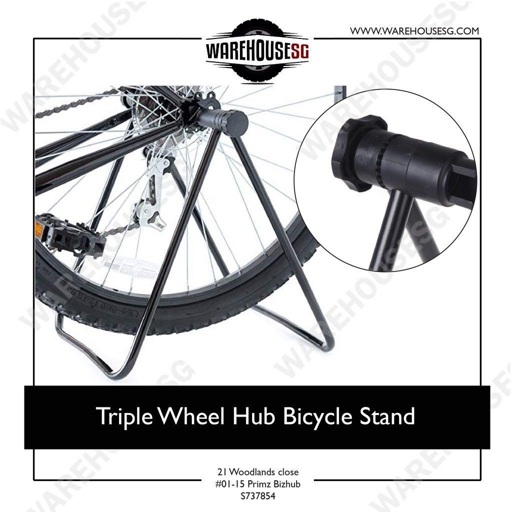 Triple Wheel Bicycle Stand, Sports Equipment, Bicycles & Parts, Parts ...