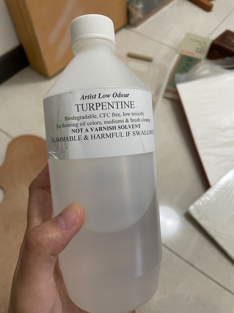 Turpentine (half bottle left 250ml), Hobbies & Toys, Stationery & Craft ...