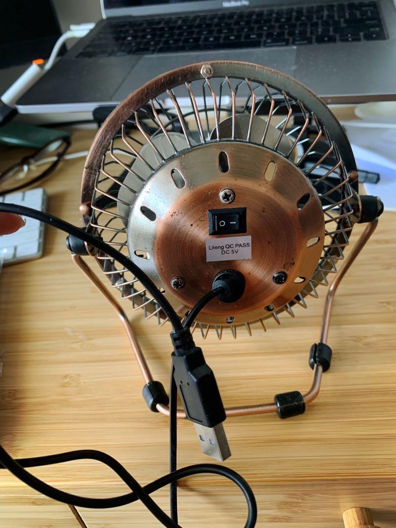 USB metal fan 4 inch, Furniture & Home Living, Lighting & Fans, Fans on ...
