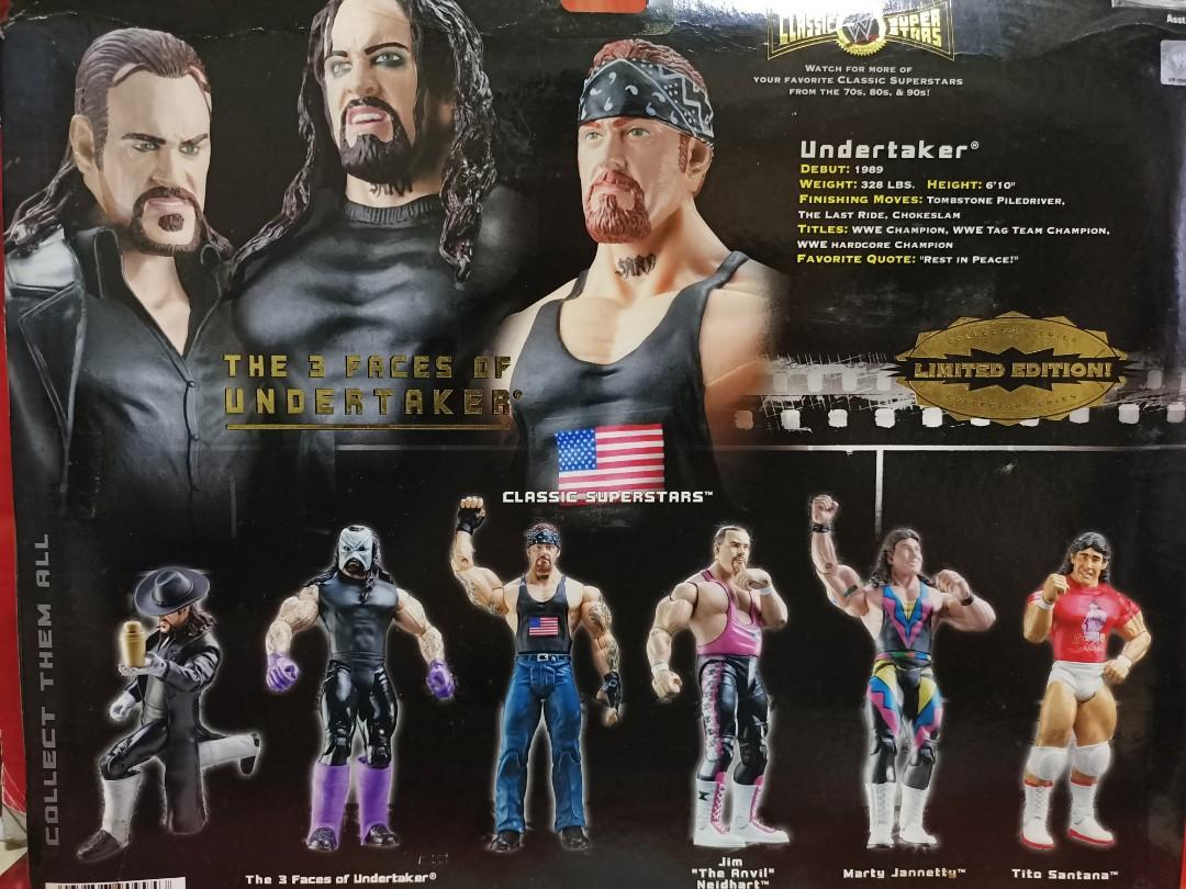 Wwe classics superstars 3 faces of undertaker, Hobbies & Toys, Toys & Games on Carousell
