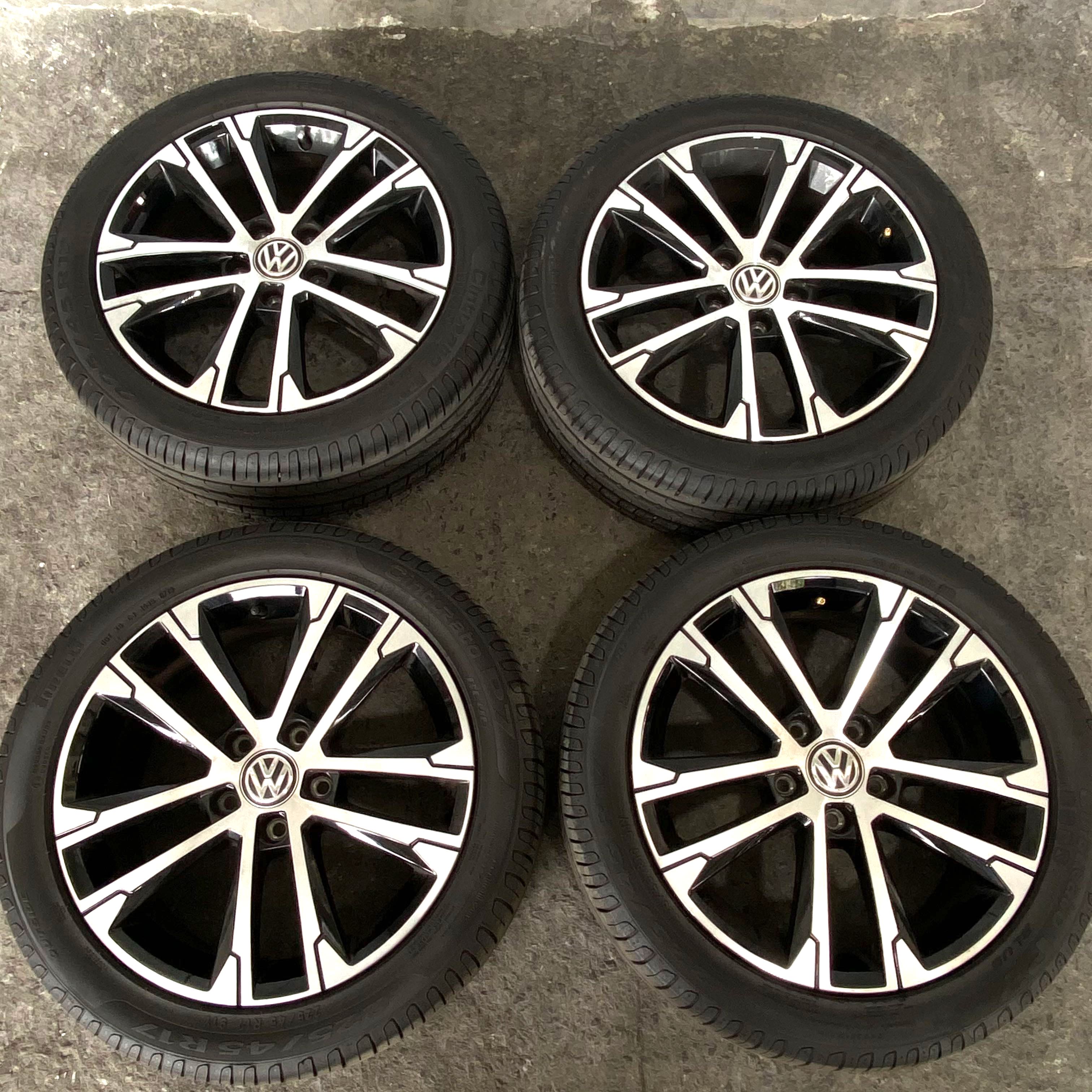 17” Original Volkswagen Rims + Pirelli Tyres, Car Accessories, Tyres & Rims on Carousell